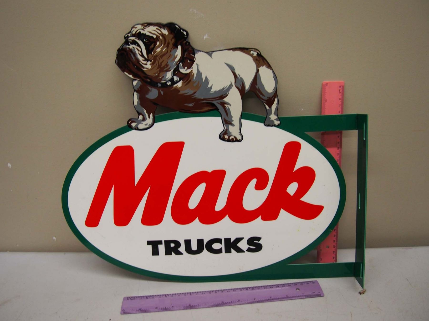 Mack Trucks Porcelain Sign 2 Sided (16" x 19")