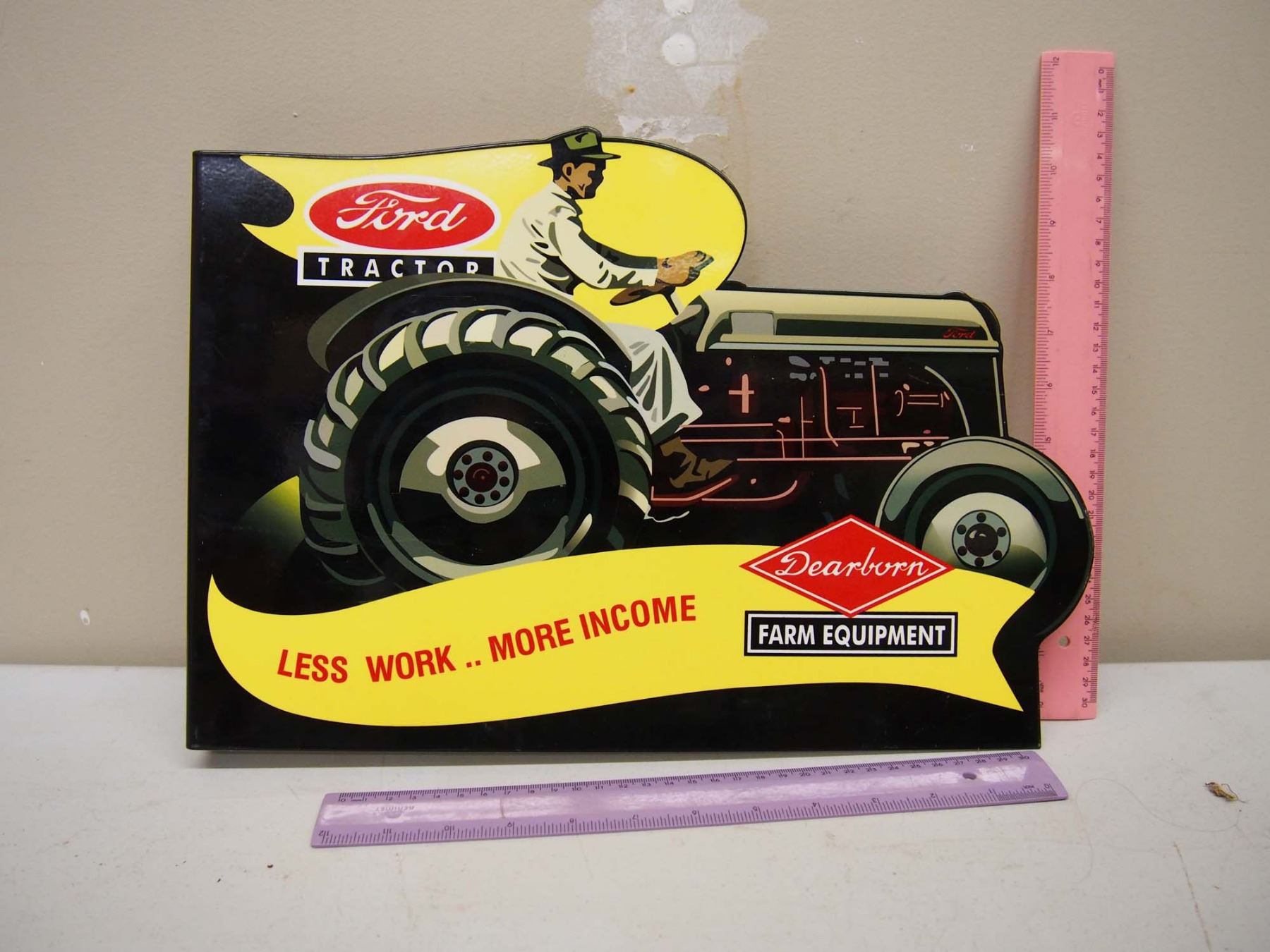 Ford Tractor Dearborn Farm Equipment- Flange 2 Sided Sign (16" x 11")