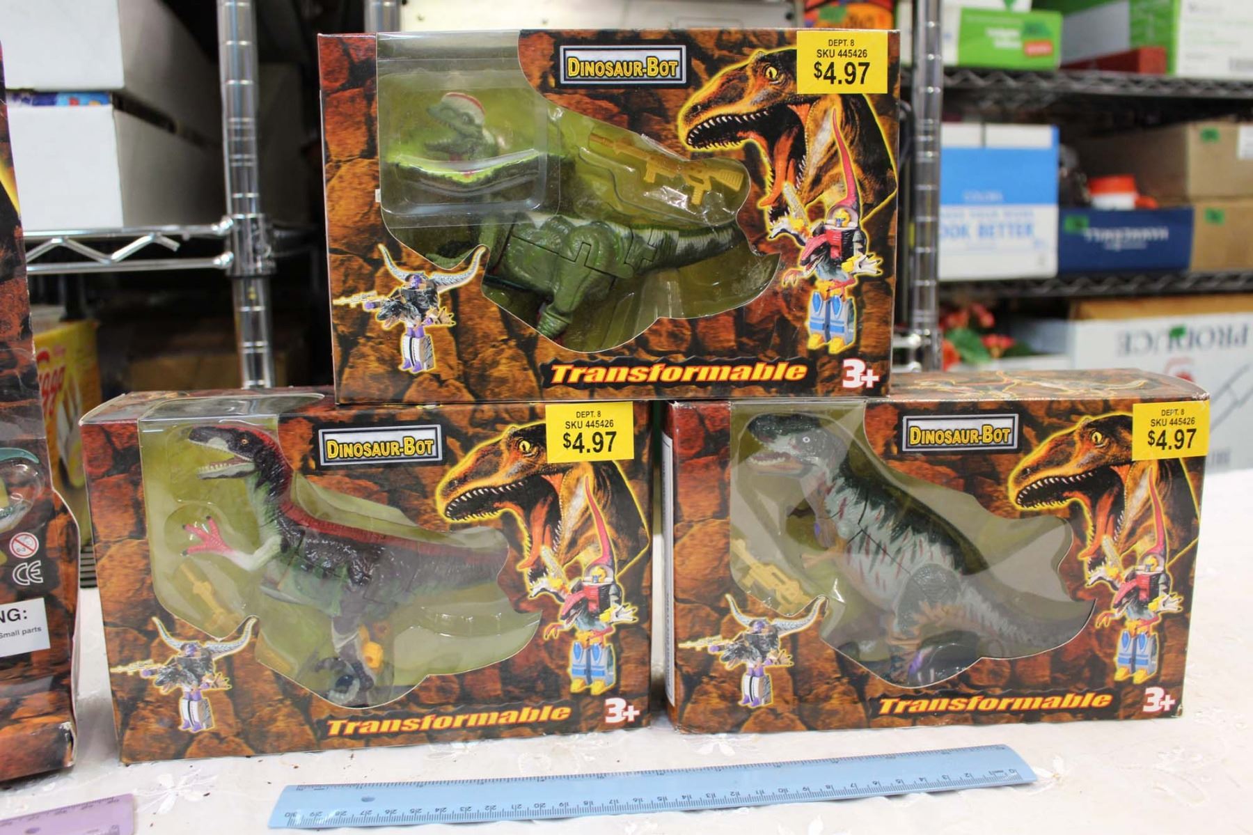 Dinosaur-Bot Transformable Toy Dinosaurs (4)(New In Box)