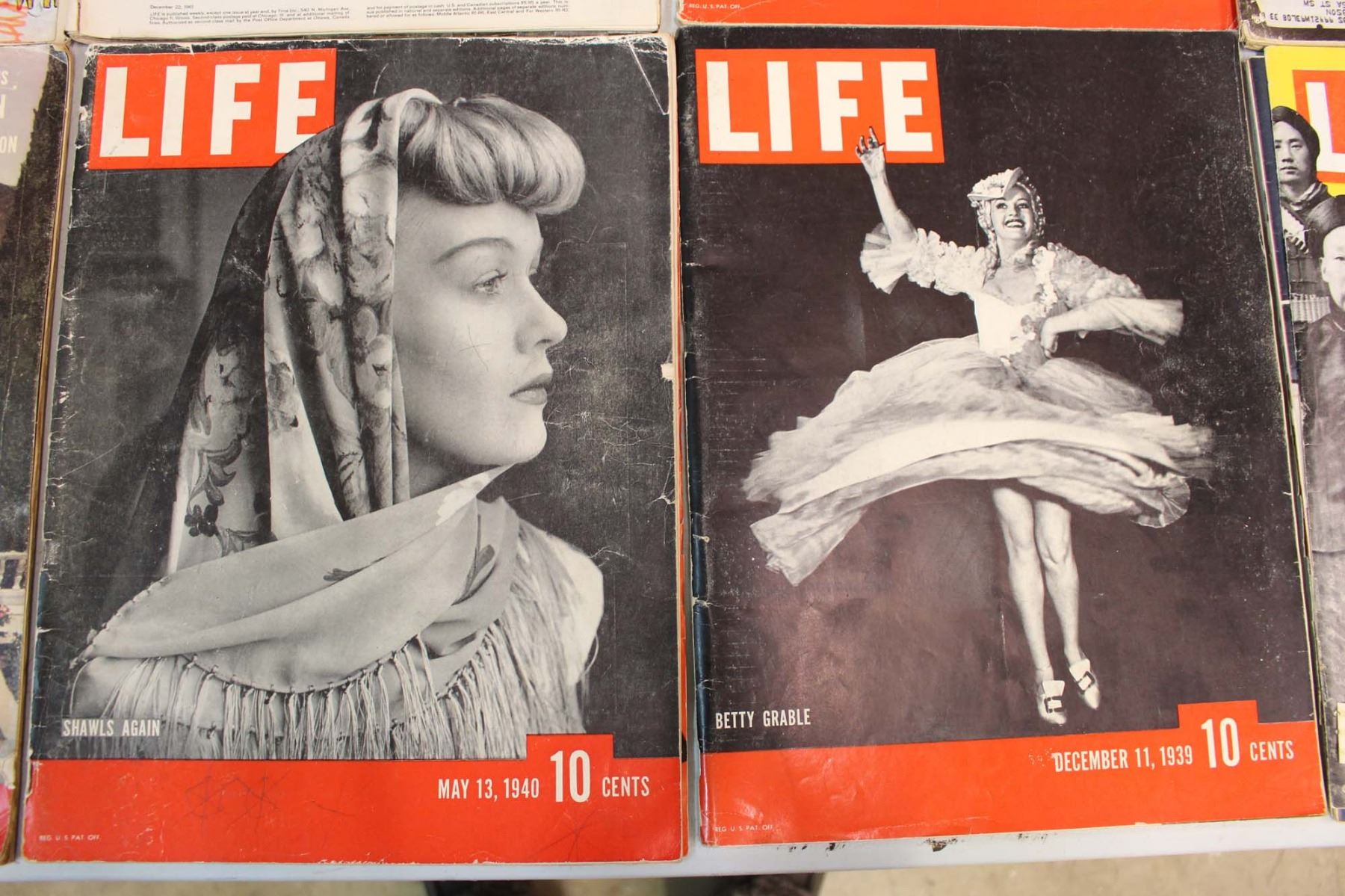 Lot of Vintage Life Magazines
