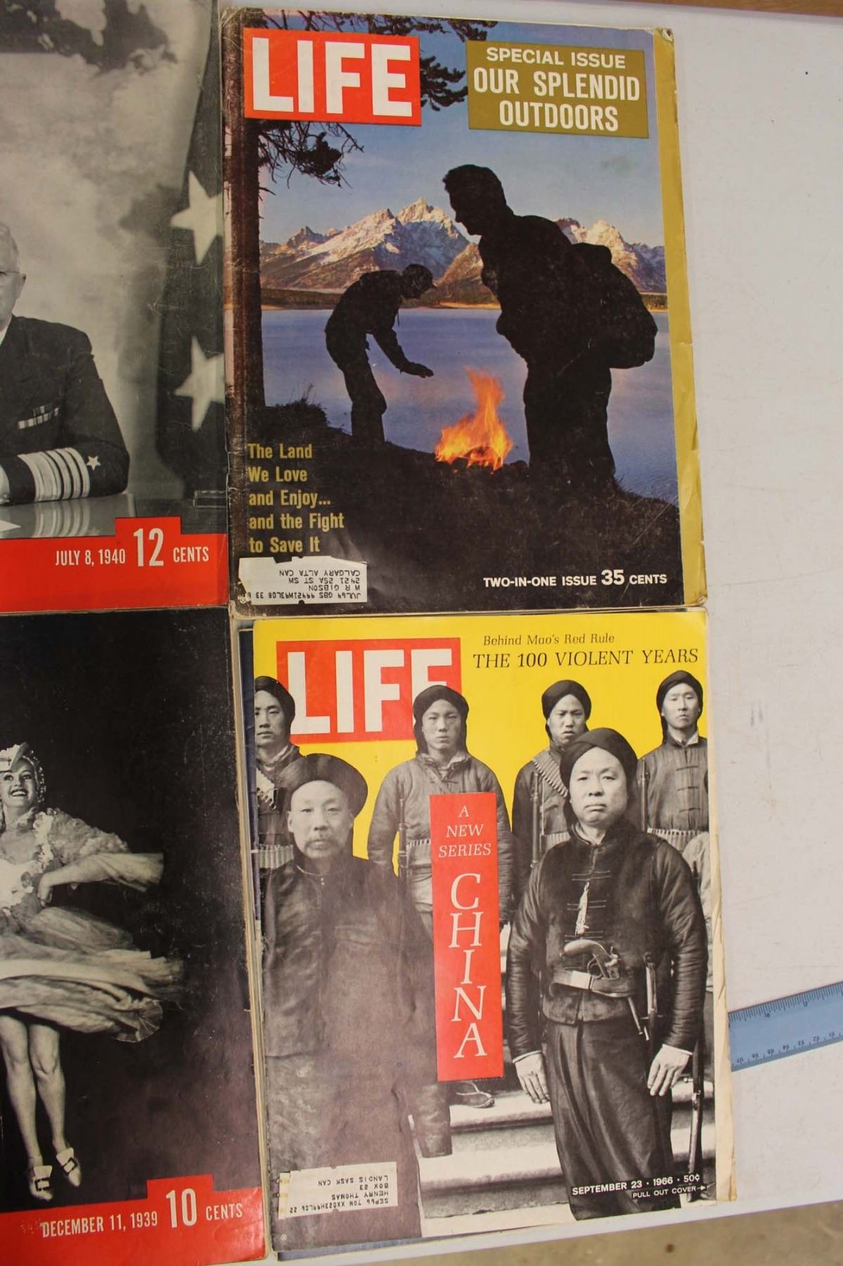 Lot of Vintage Life Magazines