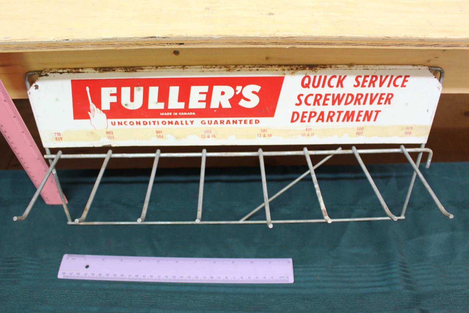 Vintage Fuller's Sign w/ Hooks