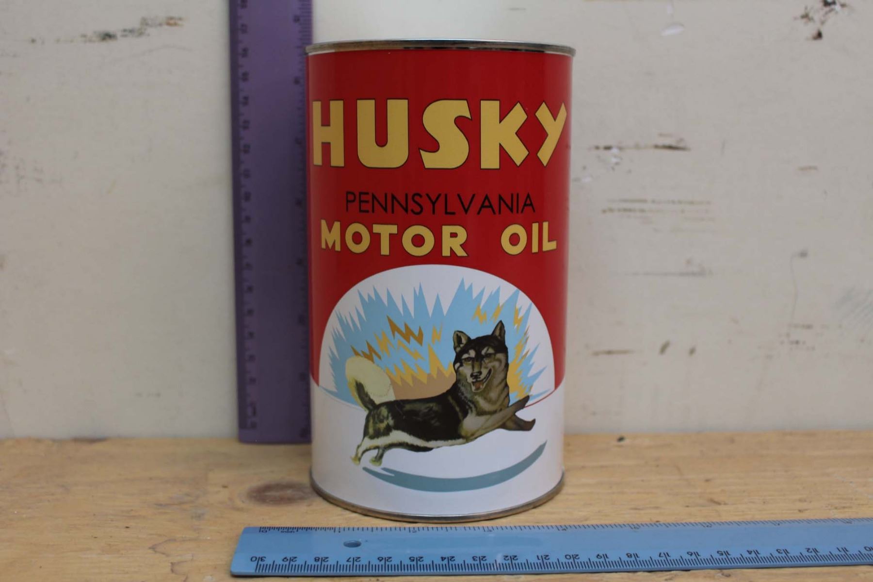 Reproduction Husky Oil Tin- 1 Quart