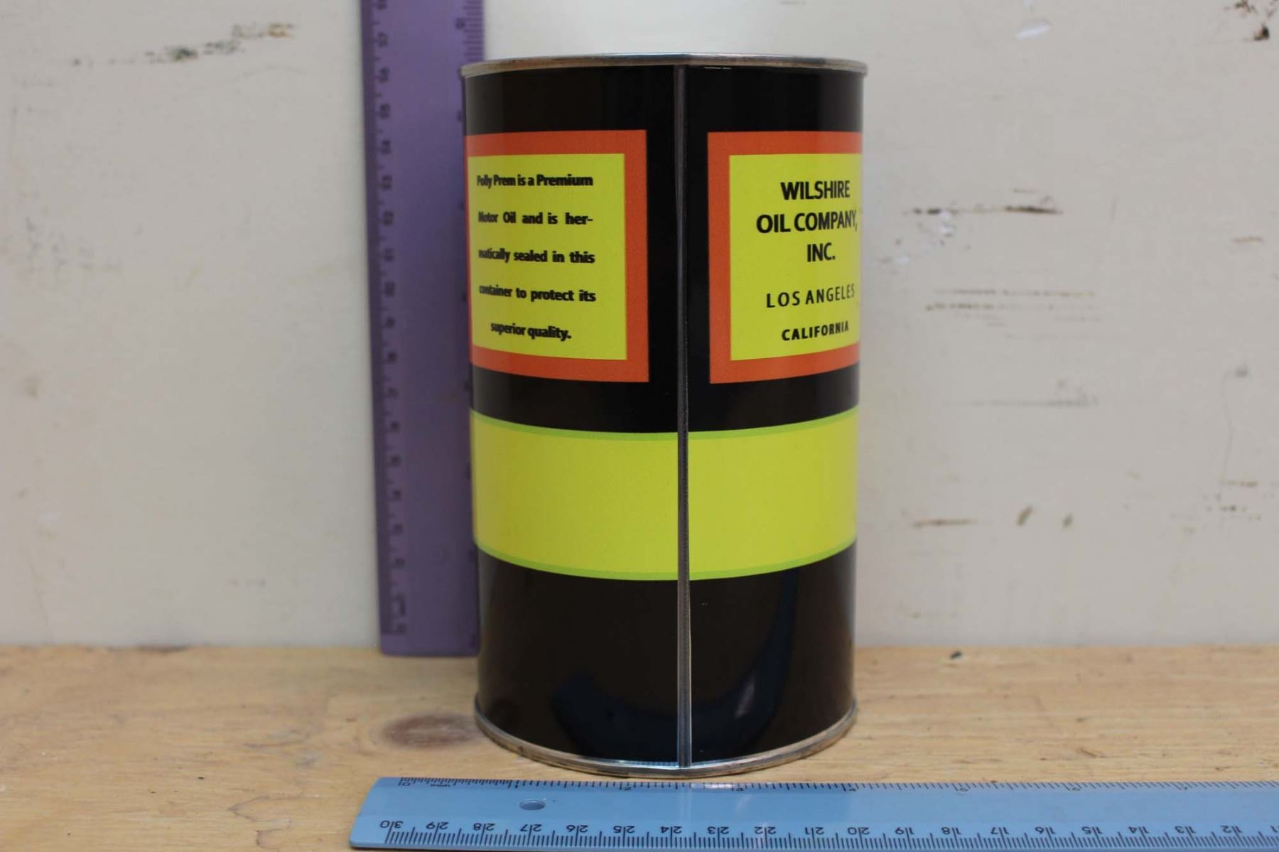 Reproduction Polly Prem Oil Tin- 1 Quart