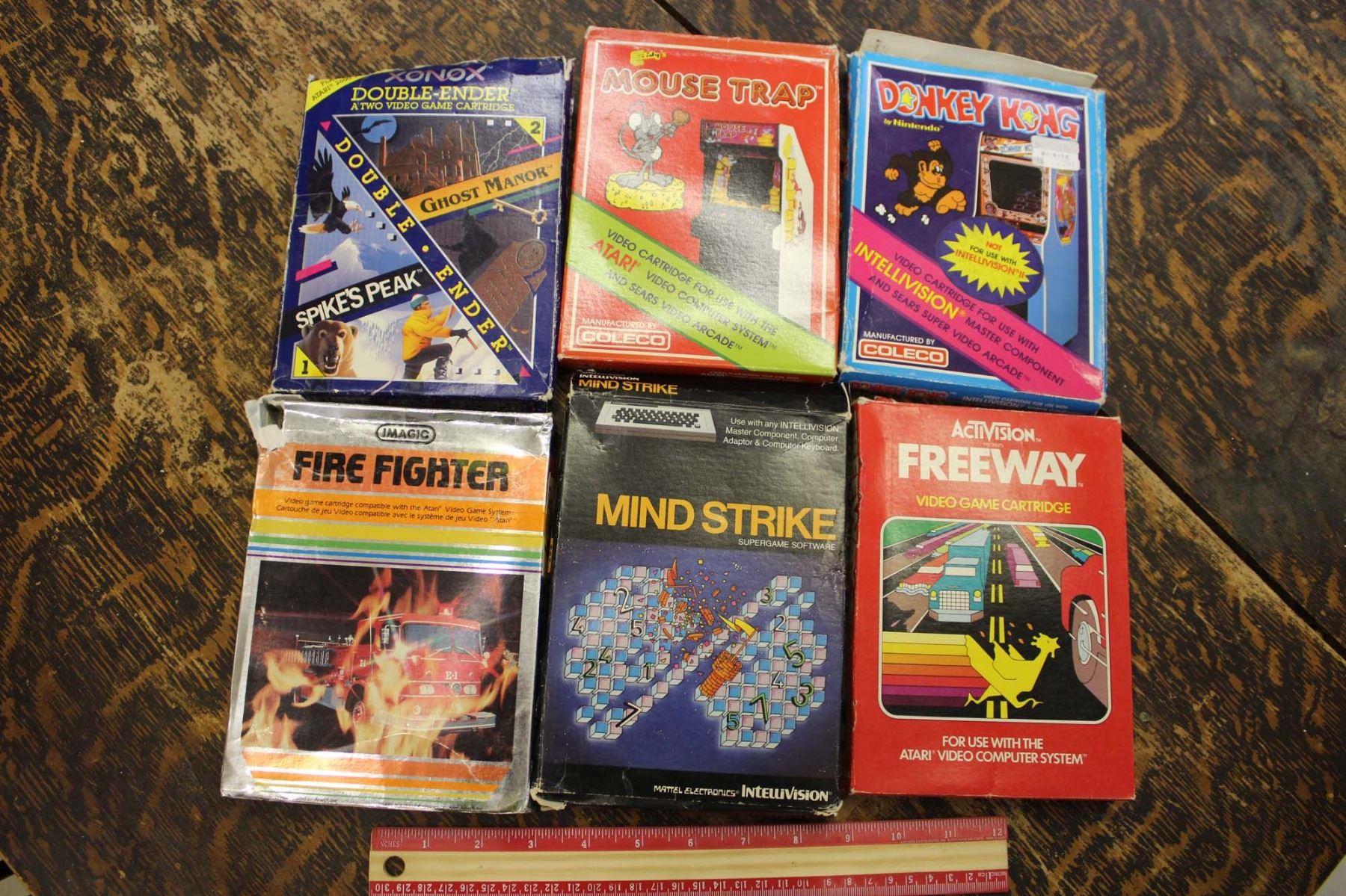 Lot Boxed Vintage Video Games (Atari, Coleco, Intellivision)