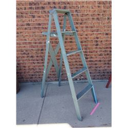 Vintage Blue Wooden Ladder