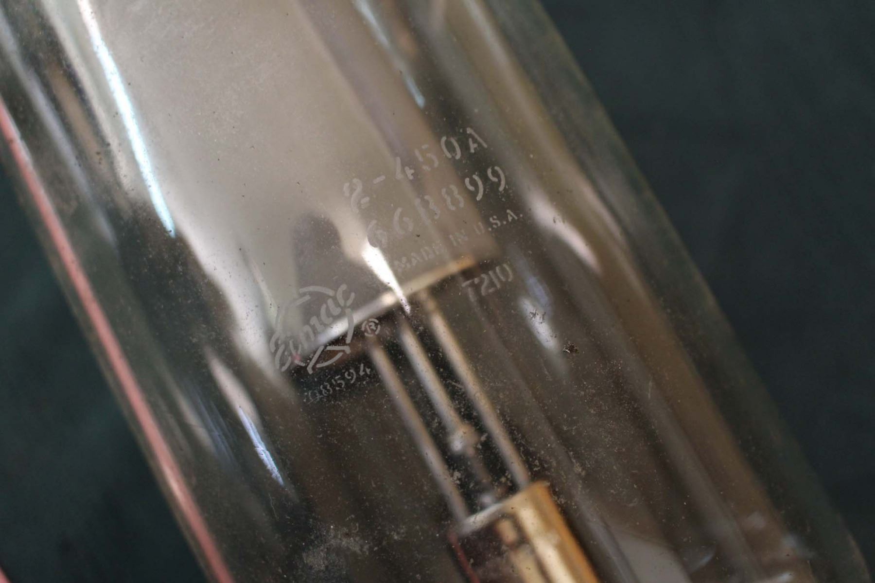 Eimac Glass Electrical Tube (2-450A, 66B899, Made in USA)