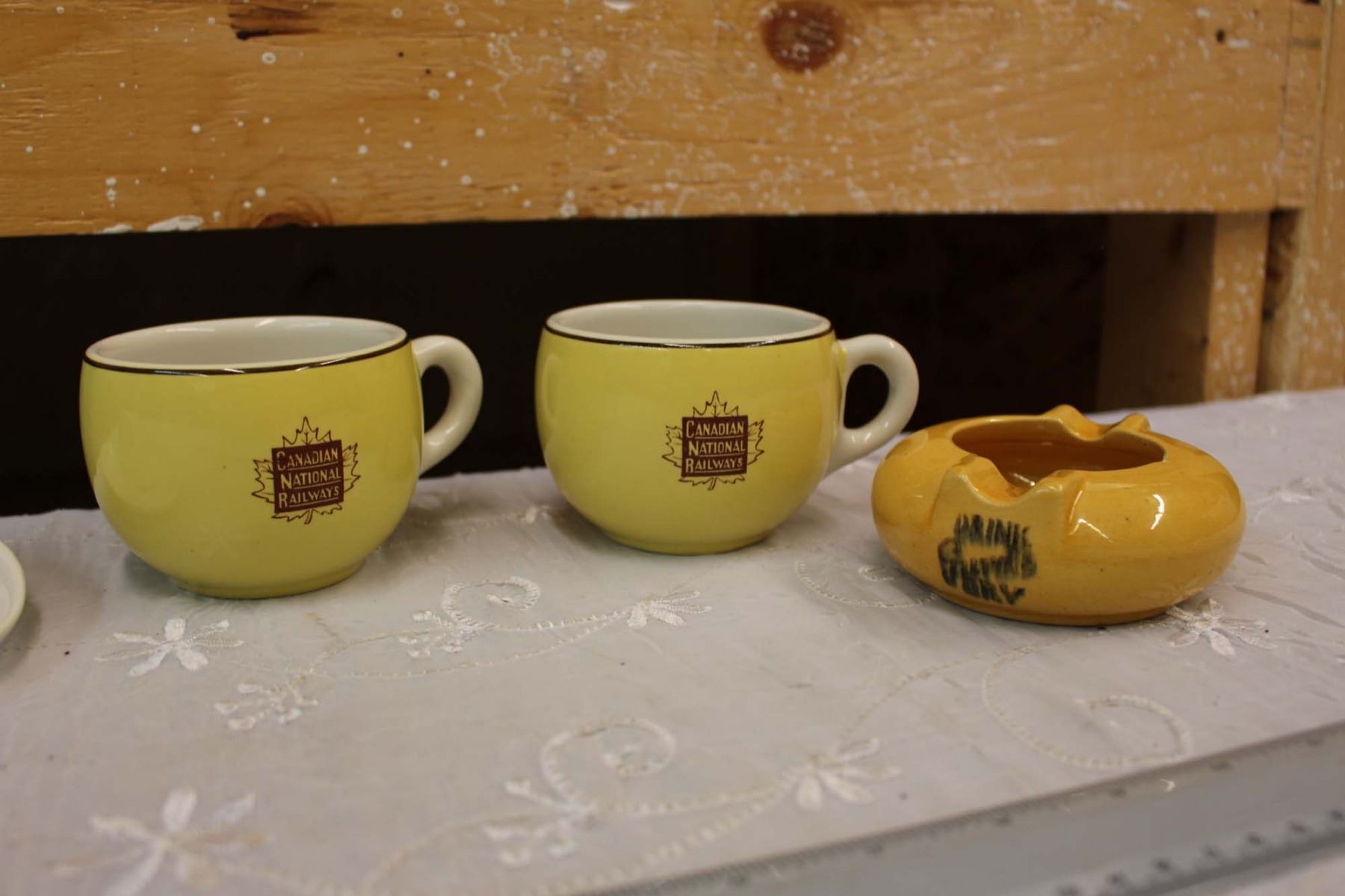 Vintage Canadian Railway Cups (2), Medalta Ashtray and 1949 Medalta ...
