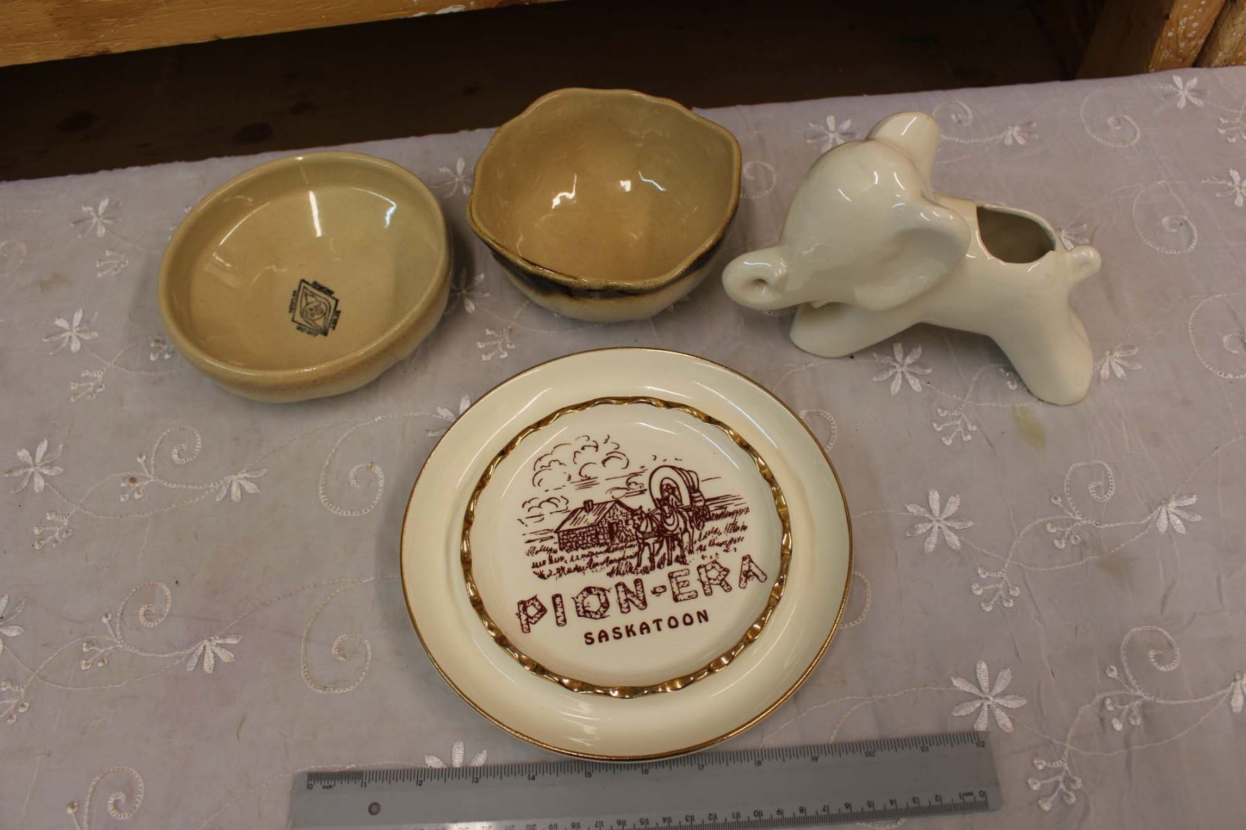 Vintage Medalta Bowls (2), Pion-Era Ashtray, Medicine Hat Potteries ...