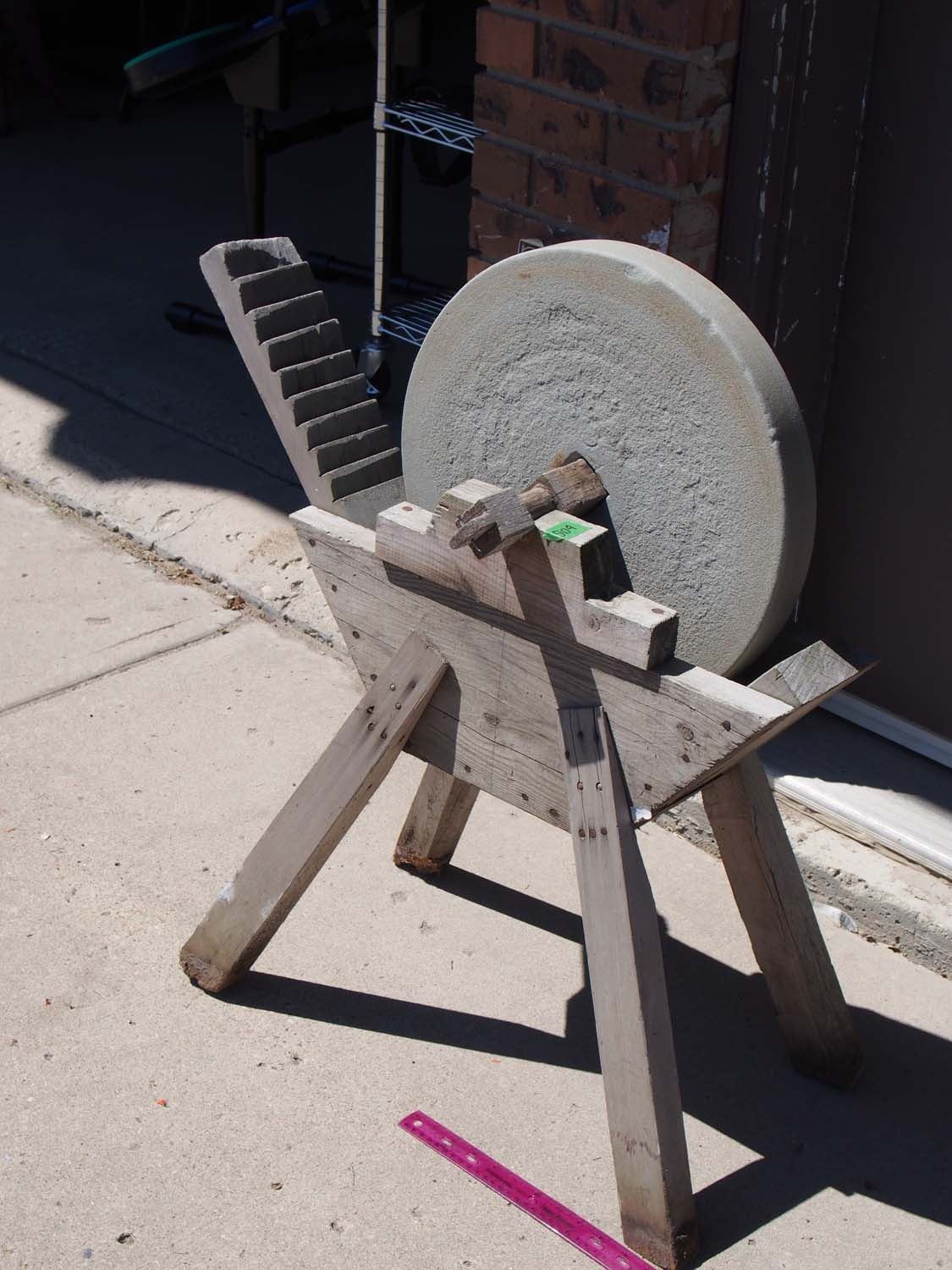 Antique Wooden Stoneturn