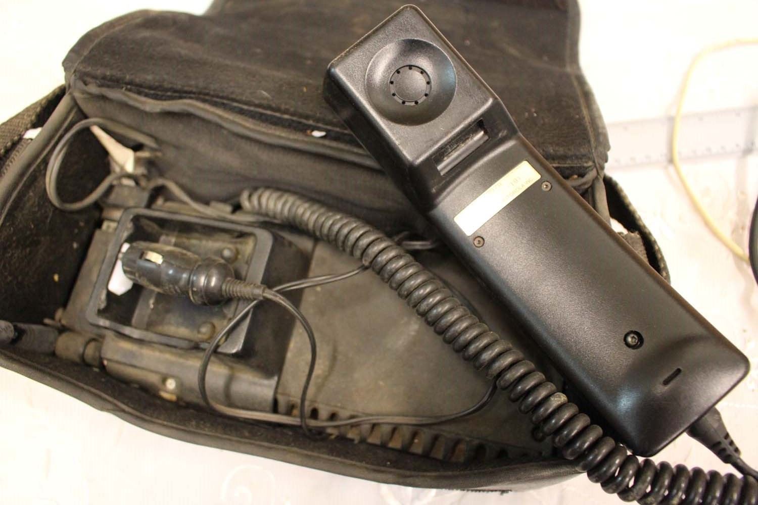 Vintage Motorola Car Phone w/Case, Rotary Phone