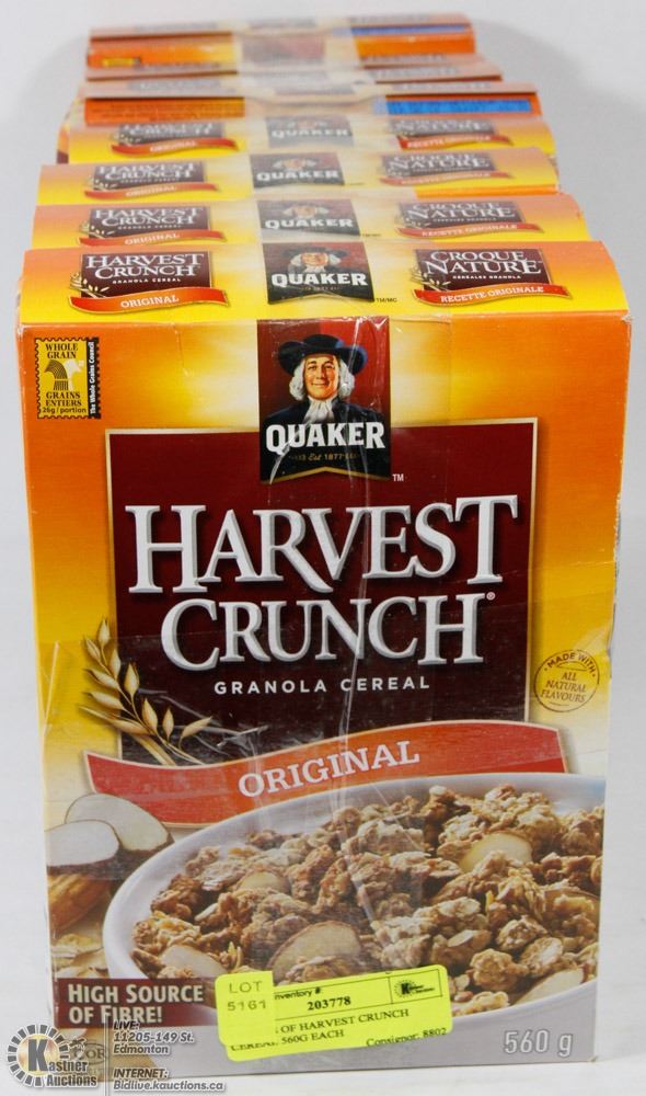 8 BOXES OF HARVEST CRUNCH CEREAL 560G EACH