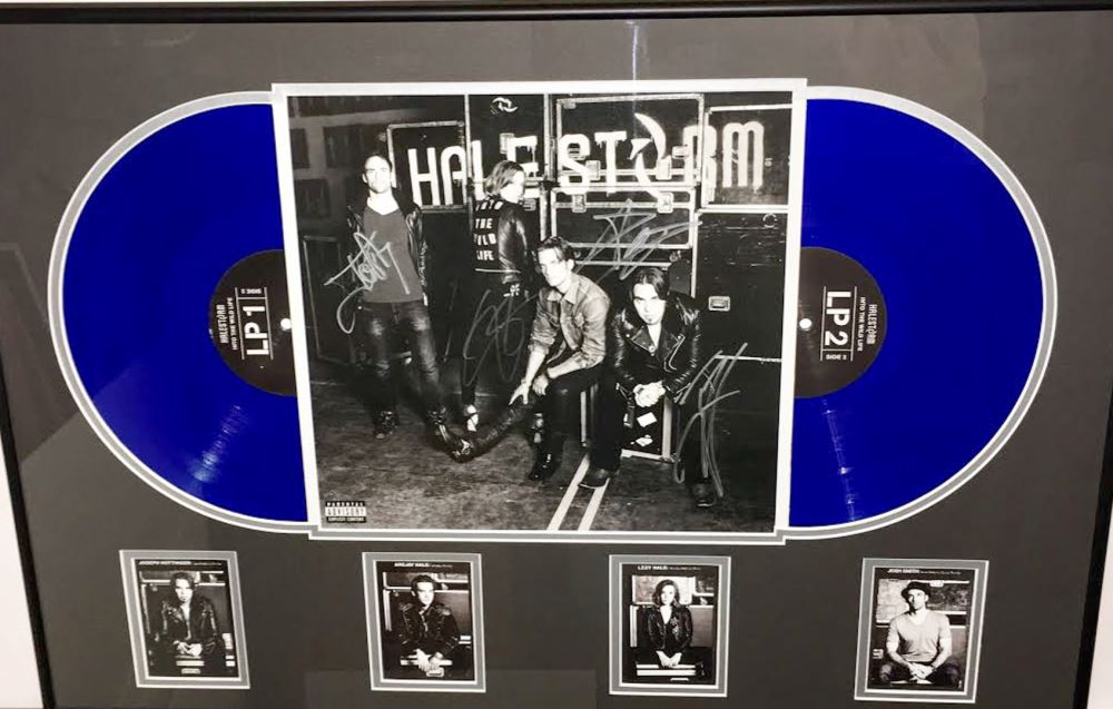Halestorm Band-Signed 19x28 Custom Framed Display with (4) Signatures ...