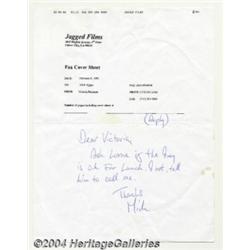 The Rolling Stones: Mick Jagger Handwritten