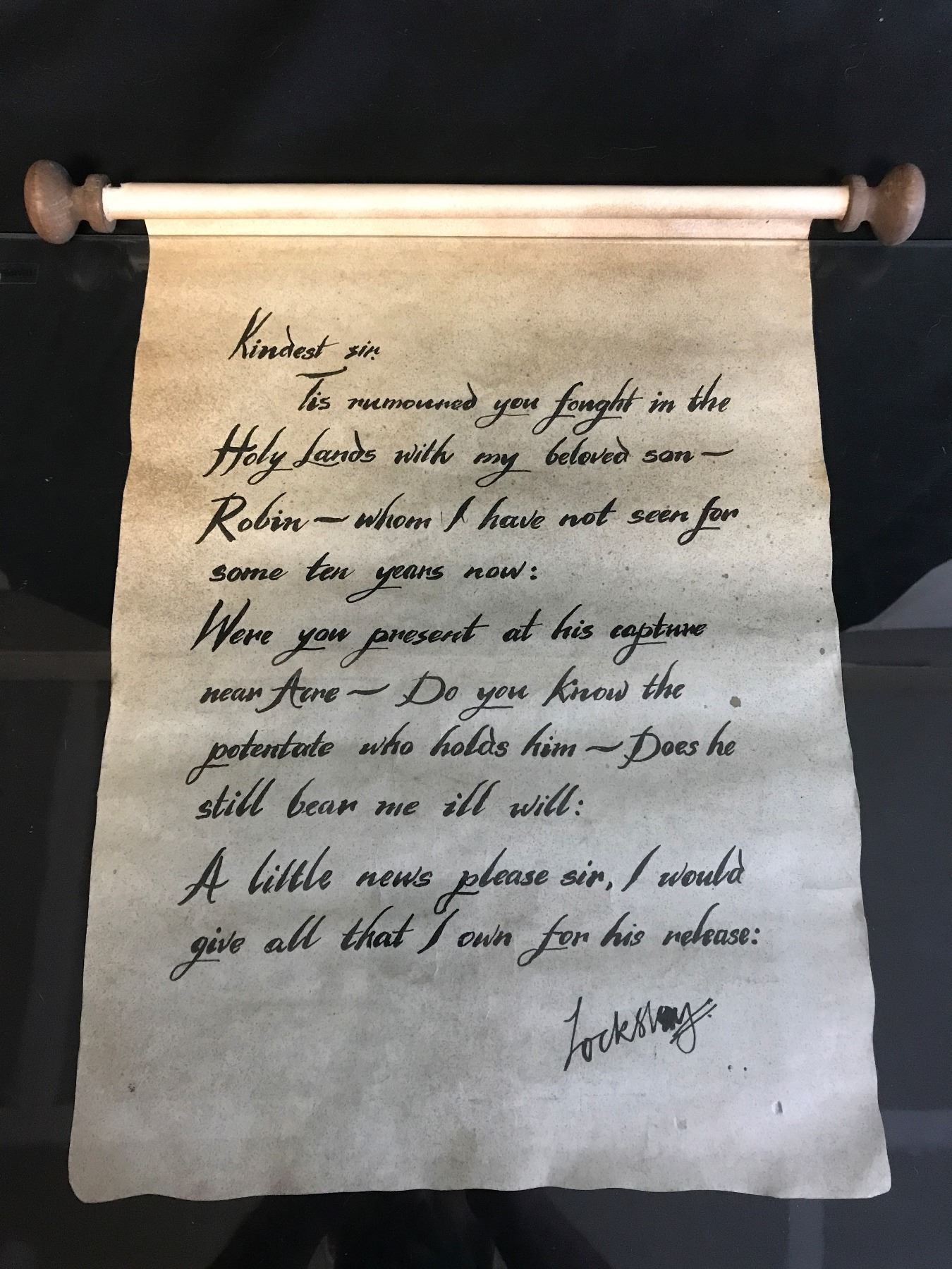 Robin Hood: Prince of Thieves (1991) - Lord Locksley Scroll