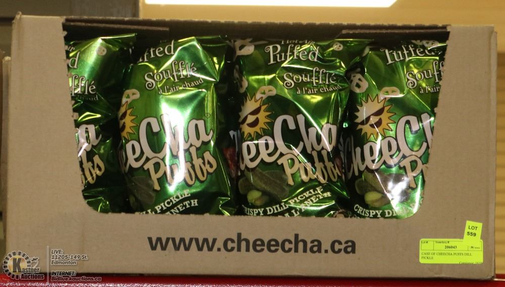 CASE OF CHEECHA PUFFS DILL PICKLE