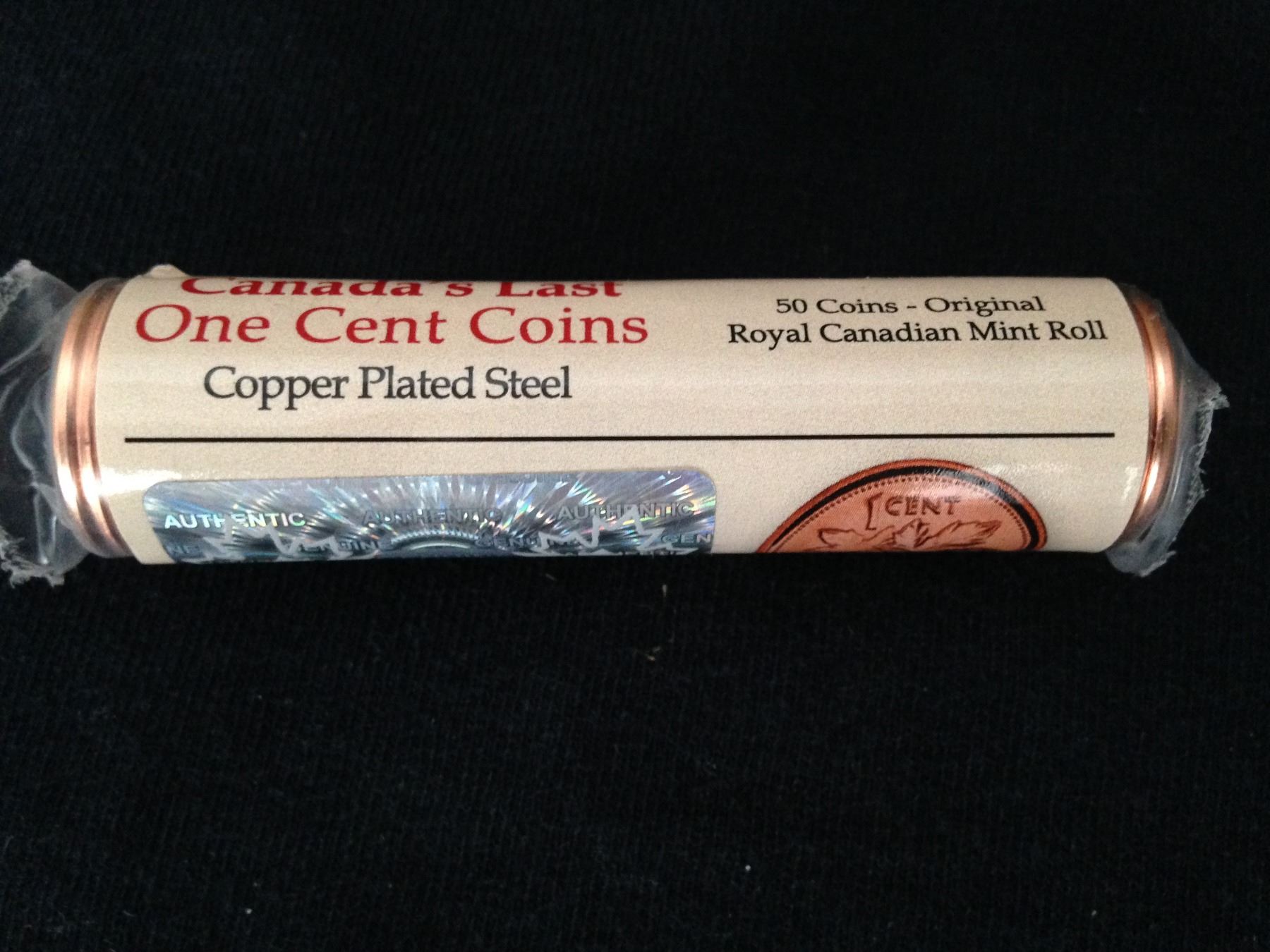 14 Rolls X 2012 - Canada Last one cent Coins Roll - Copper Plated Steel