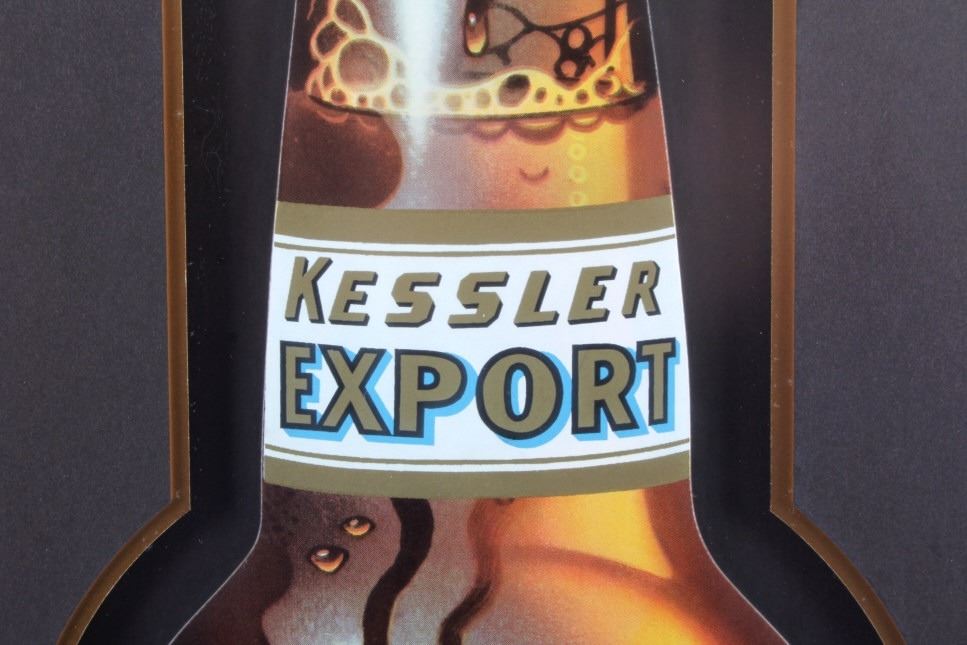 Original Kessler Beer Advertising Sign Montana
