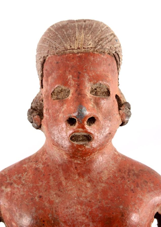 Pre-Columbian Mayan Pottery Figure circa 500 A.D.