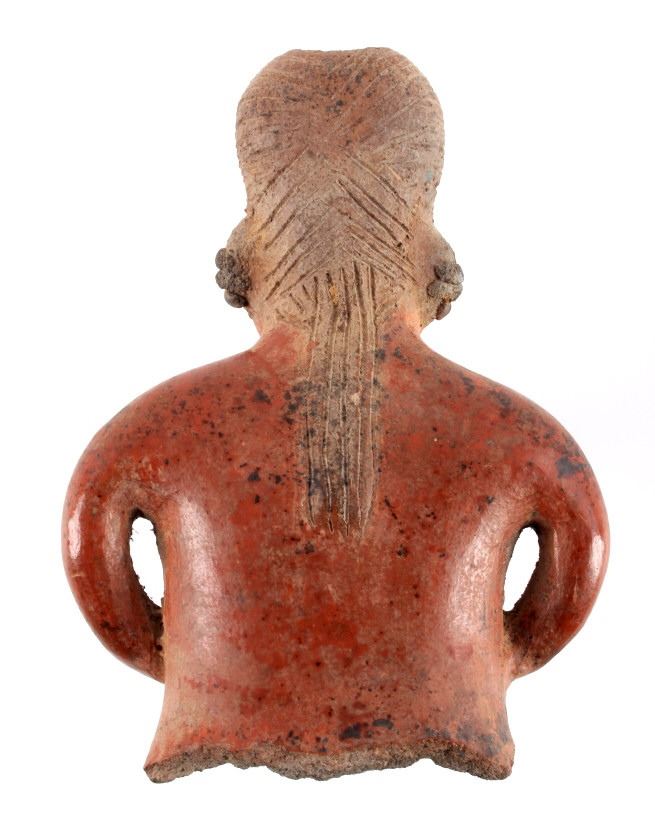 Pre-Columbian Mayan Pottery Figure circa 500 A.D.