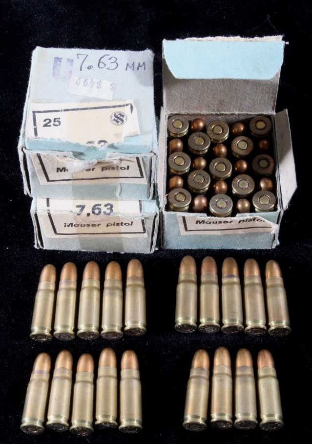 Mauser Pistol 7.63x25mm Ammo 69 Rds.