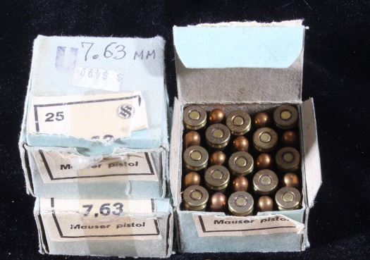 Mauser Pistol 7.63x25mm Ammo 69 Rds.