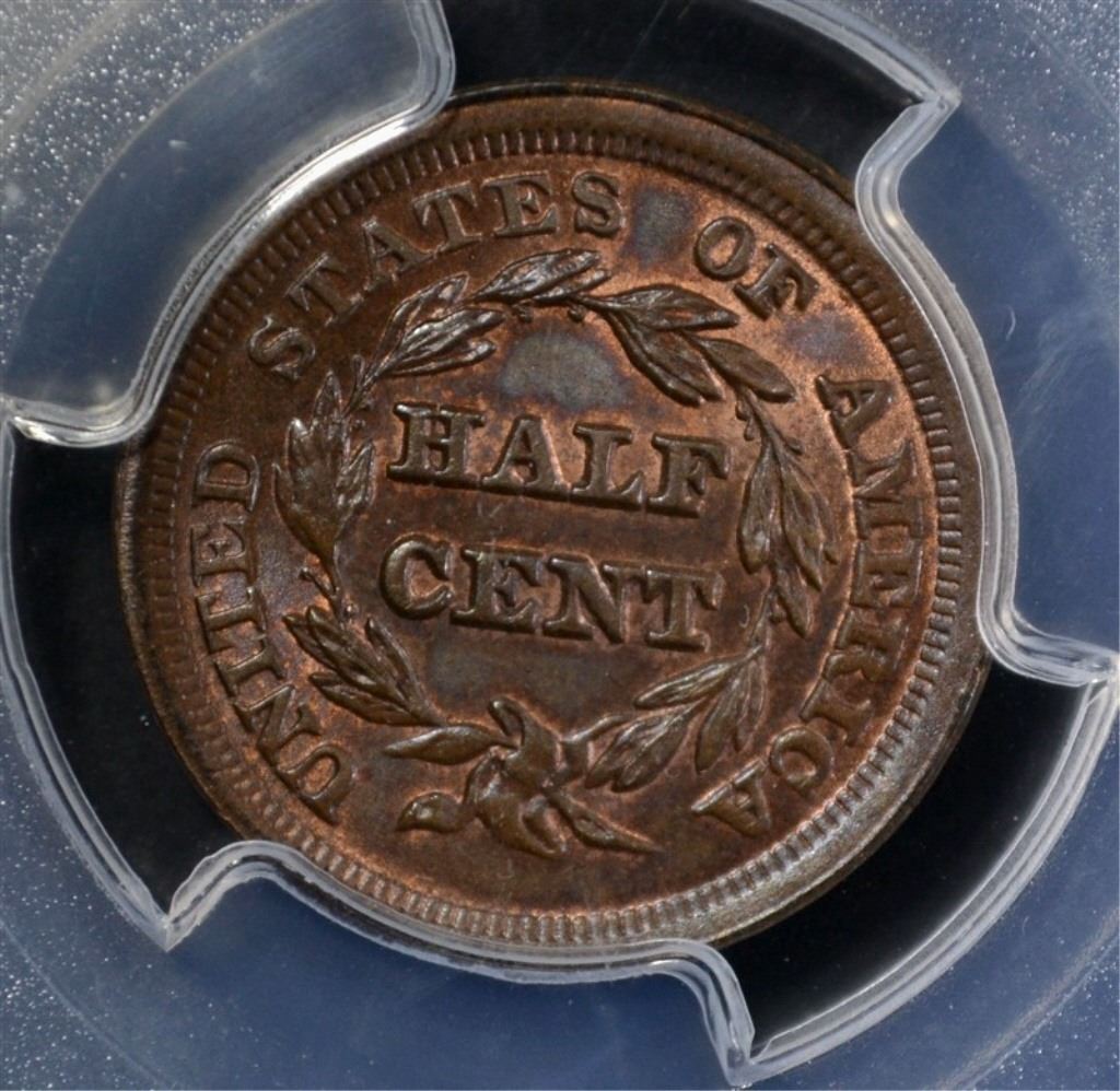 1853 HALF CENT PCGS MS65 BROWN 1853 HALF CENT PCGS MS65 BROWN