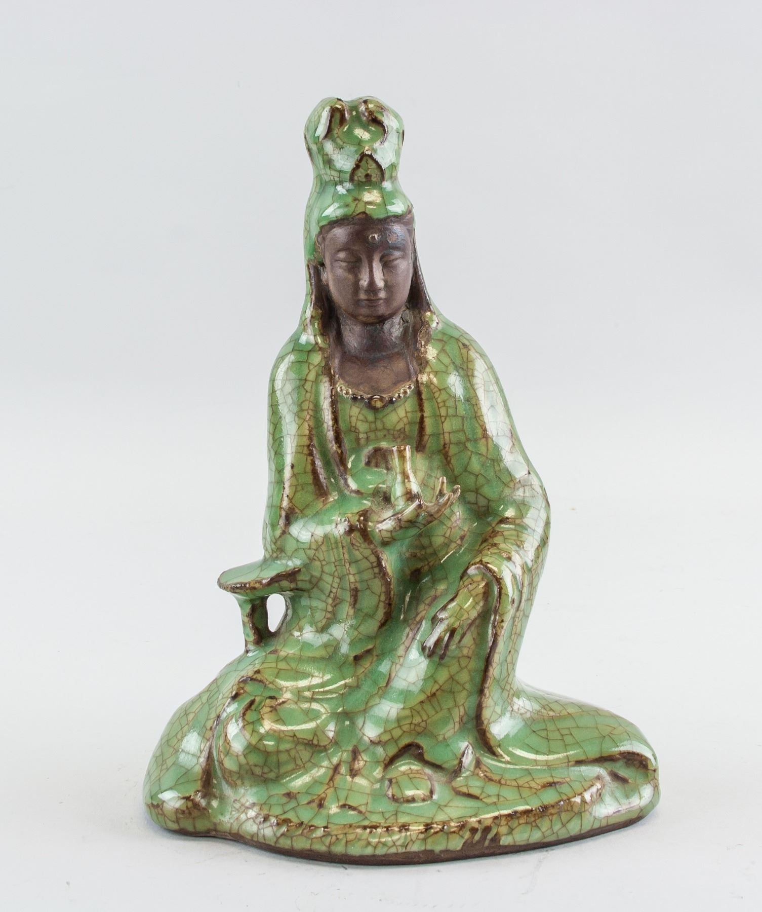 Chinese Qing Dynasty Guan Style Porcelain Guanyin