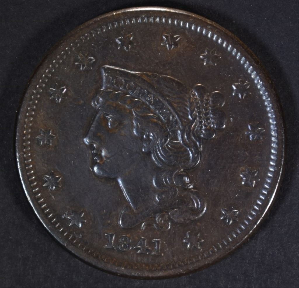 1841 LARGE CENT, XF BETTER DATE