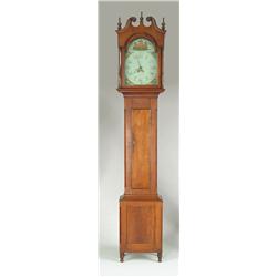 Lot# 46 FEDERAL UNSIGNED CHERRY CASE TALL CLOCK.