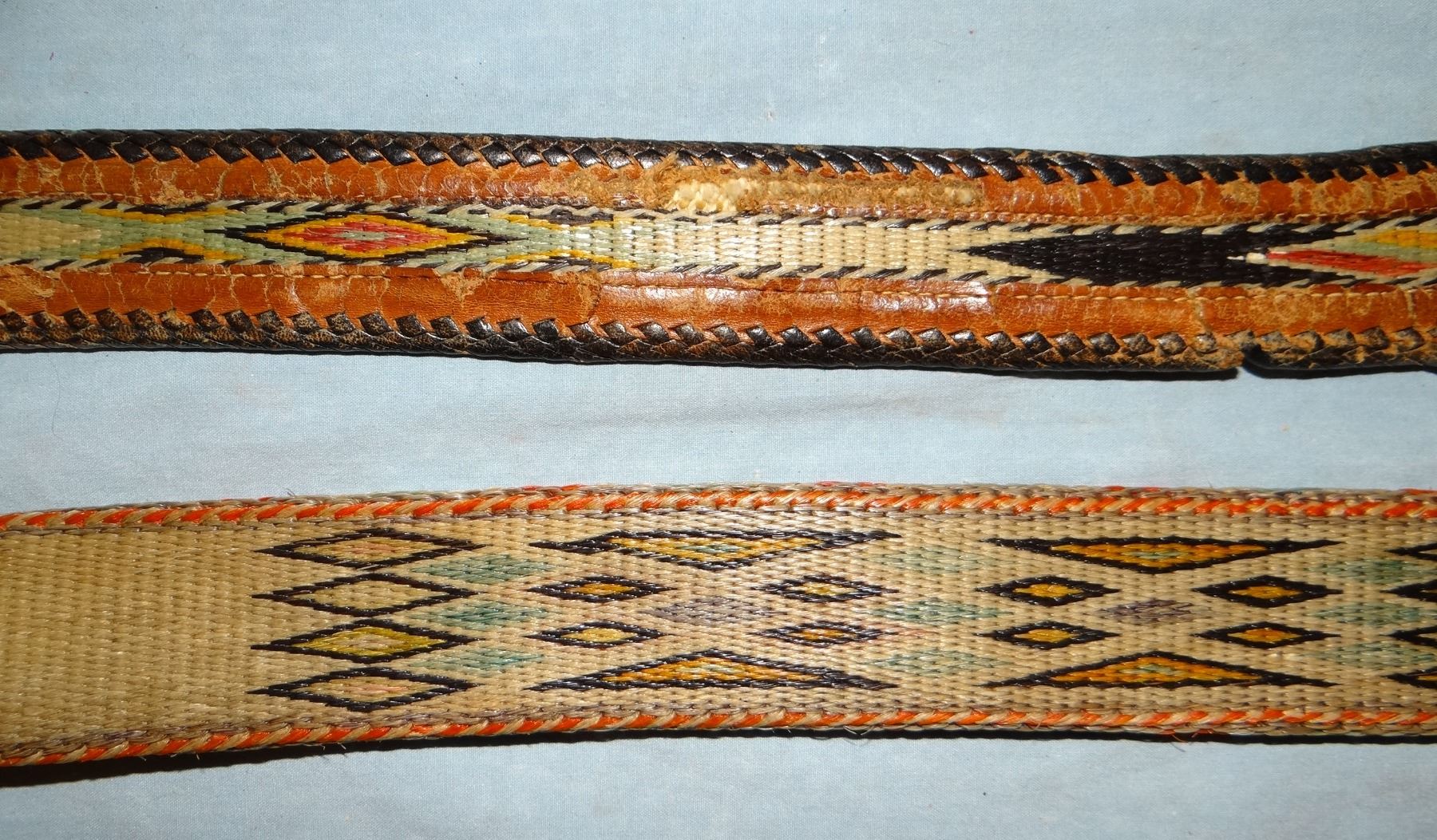2 Deer Lodge Prison made hitched horsehair belts