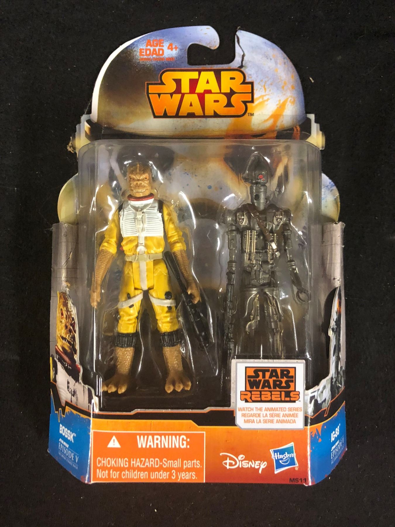 STAR WARS REBELS ACTION FIGURES IN BOX (BOSSK & IG-88)
