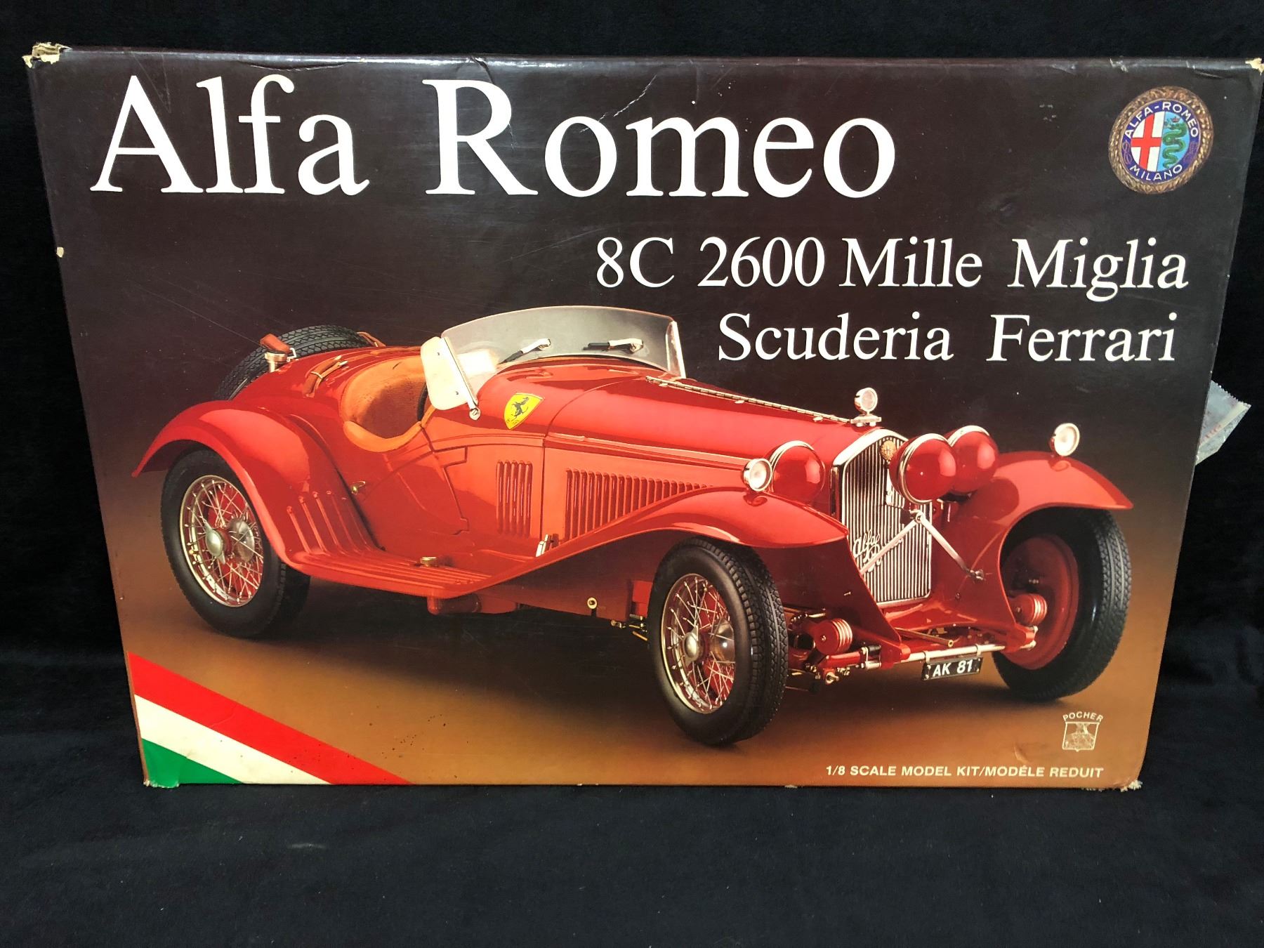 ALFA ROMEO 8C 2600 MILE MIGLIA SCUDERIA FERRARI 1/8 SCALE MODEL KIT (IN ...