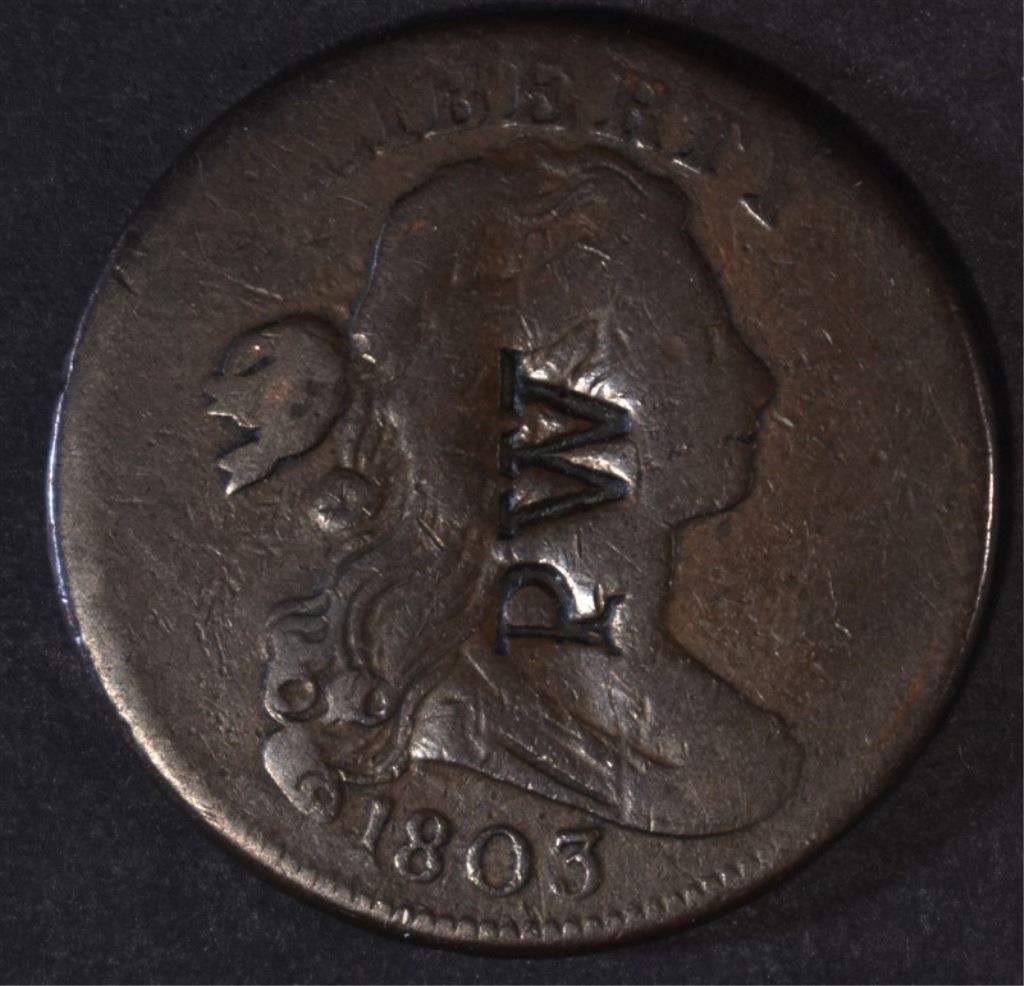 1803 DRAPED BUST LARGE CENT CHOICE VF