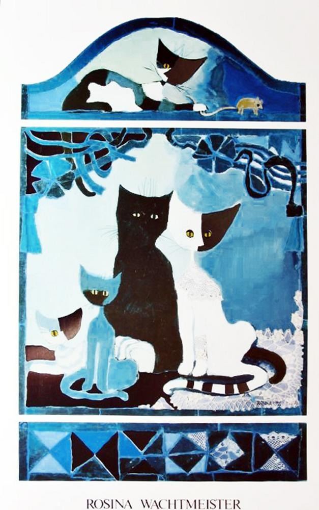 Rosina Wachtmeister Cats Kittens Modern Abstract Art