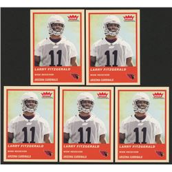 Lot of (5) 2004 Fleer Tradition #332 Larry Fitzgerald RC Football Cards