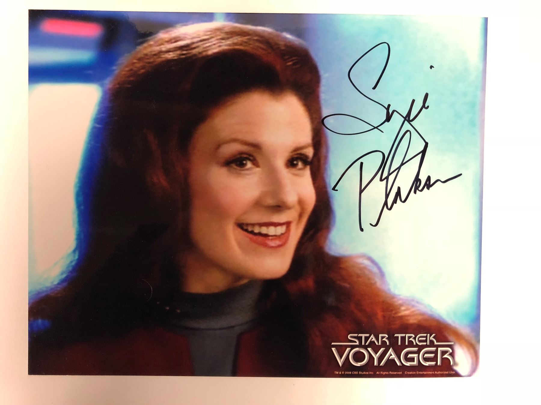 AUTOGRAPHED 8" X 10" STAR TREK COLOR PHOTO SUZIE PLAKSON