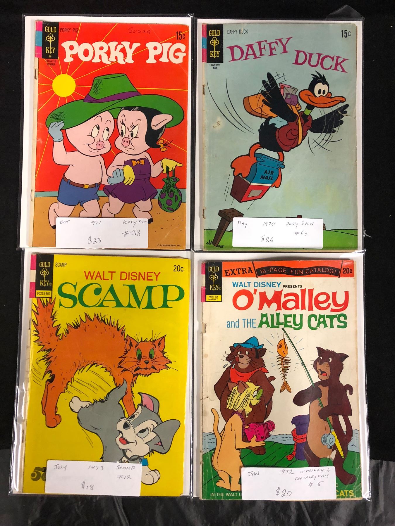 GOLD KEY COMIC BOOK LOT (PORKY PIG, DAFFY DUCK, SCAMP, O'MALLEY & THE ...