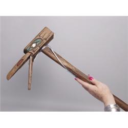 West Coast Native Carved Cedar Raven Clapper