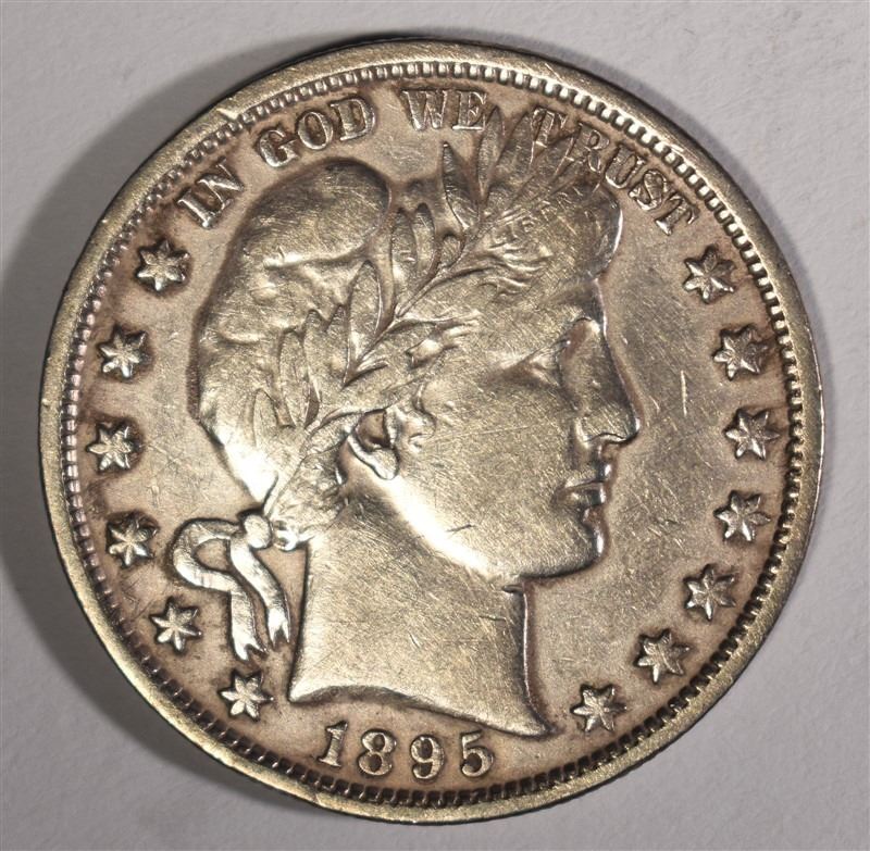 1895 BARBER HALF DOLLAR, XF