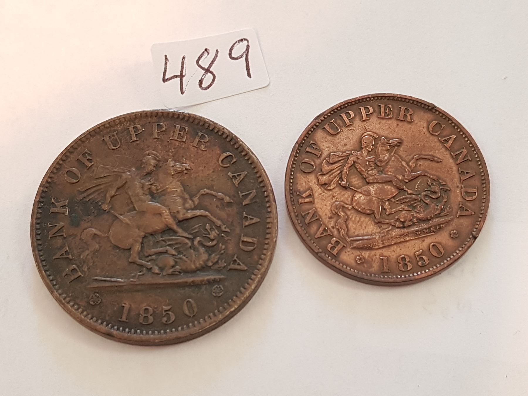 1850 Upper Canada Penny And 1850 Half Penny 1850-upper-canada-penny-and-1850-half-penny