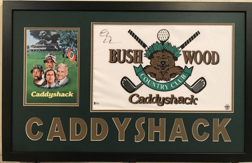 Chevy Chase Signed "Caddyshack" 34" x 42" Custom Framed Pin Flag ...