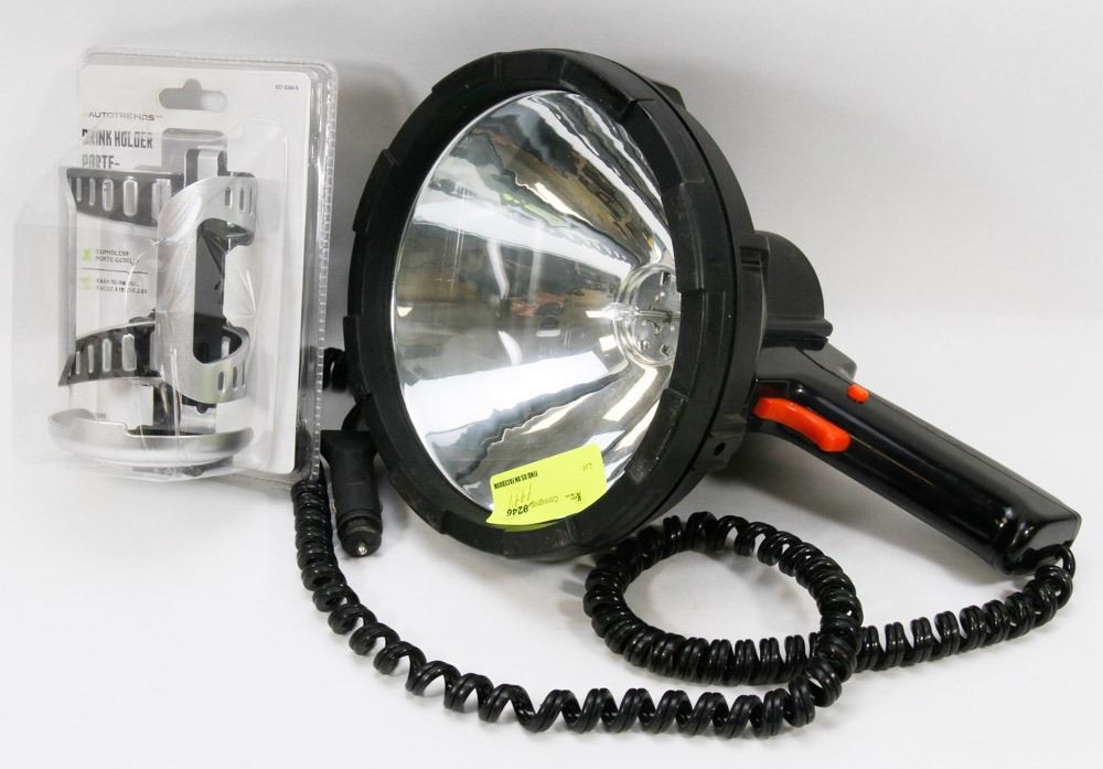COLEMAN HALOGEN 12V SPOTLIGHT SOLD WITH DRINK HOLDER