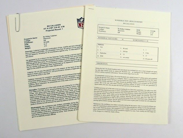 Draft Day Bo Callahan (Josh Pence) Movie Props