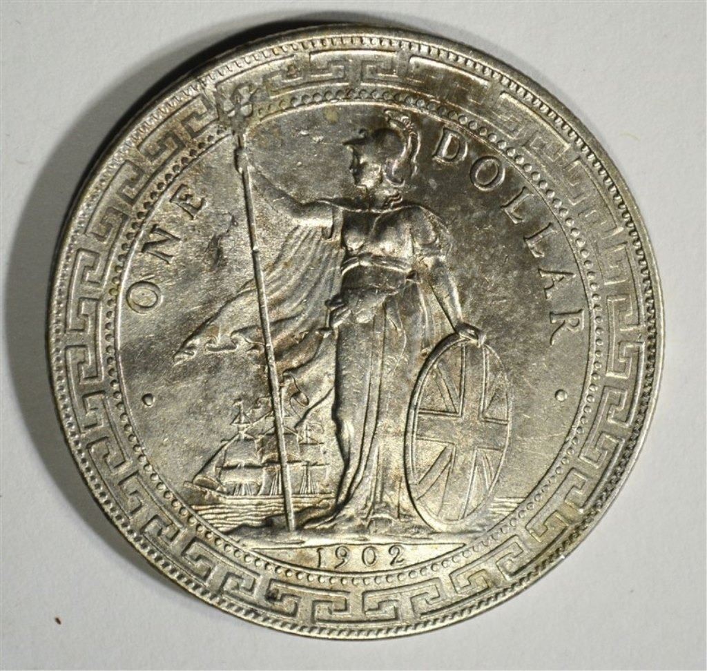 1902 BRITISH TRADE DOLLAR, HIGH GRADE
