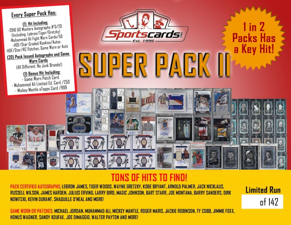 Sportscards.com "SUPER PACK II" - Premium Sports Card Mystery Pack!