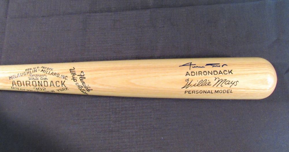 Willie Mays Signed Rawlings Adirondack Pro Model Baseball Bat PSA Hologram)