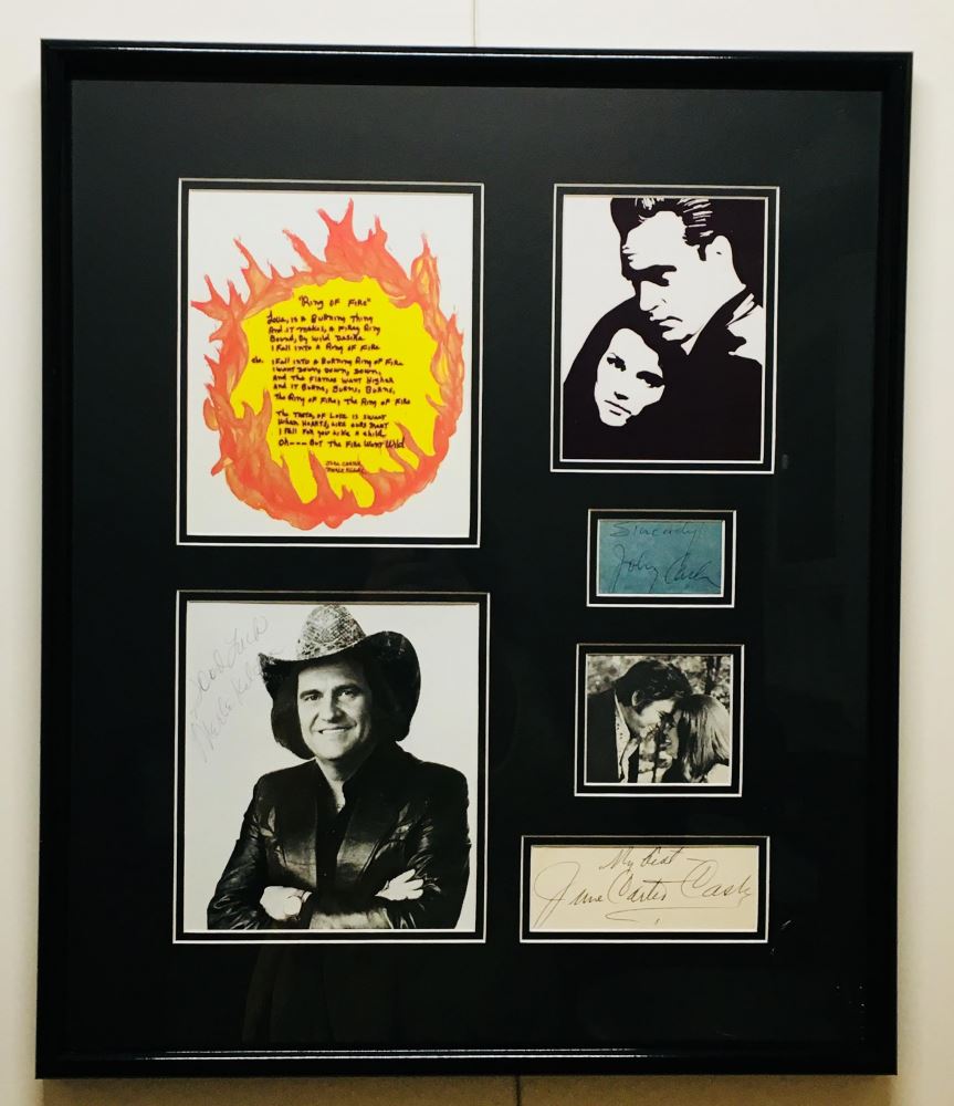 Johnny Cash, June Carter Cash Merle Kilgore Signed 21x25 Custom Framed ...
