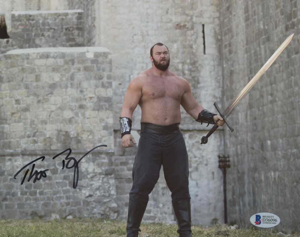 Thor Bjornsson Signed "Game of Thrones" 8x10 Photo (Beckett COA)