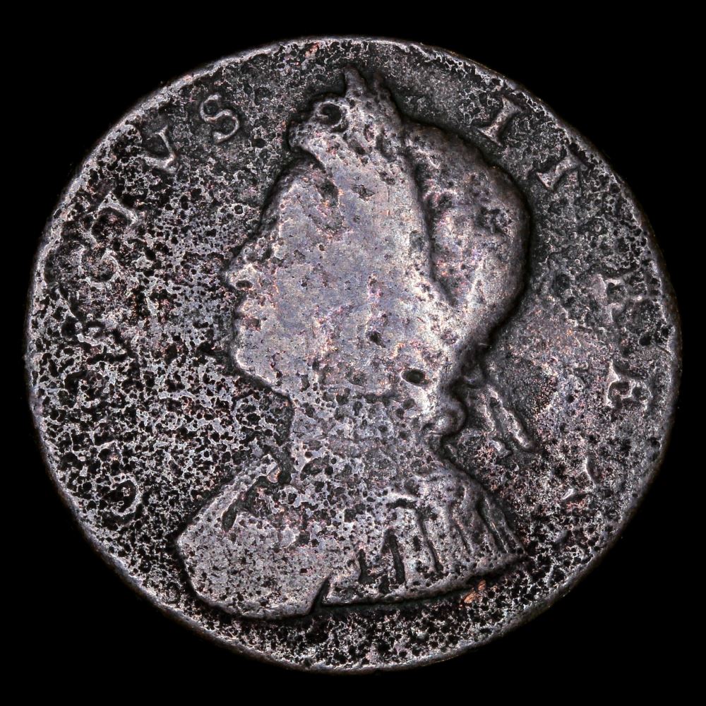 1730's GEORGIVS II REX. Colonial Half-Penny